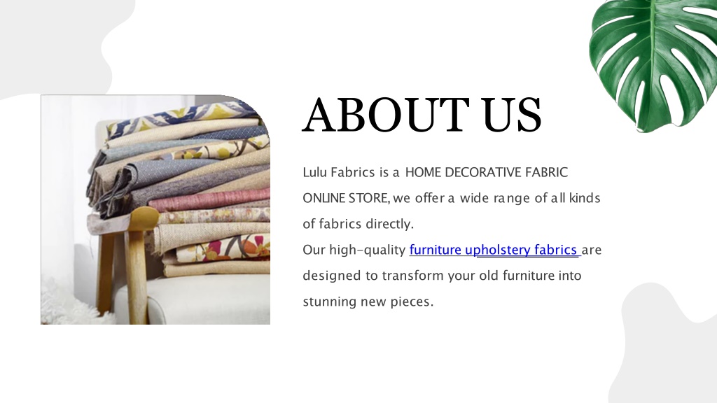 PPT - Buy Furniture Upholstery Fabrics Online at Lulu Fabrics ...
