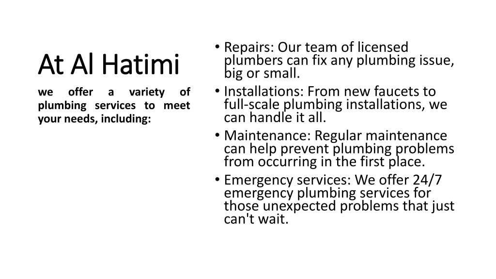 PPT - Flowing Solutions Plumbing Services for Your Home or Business ...