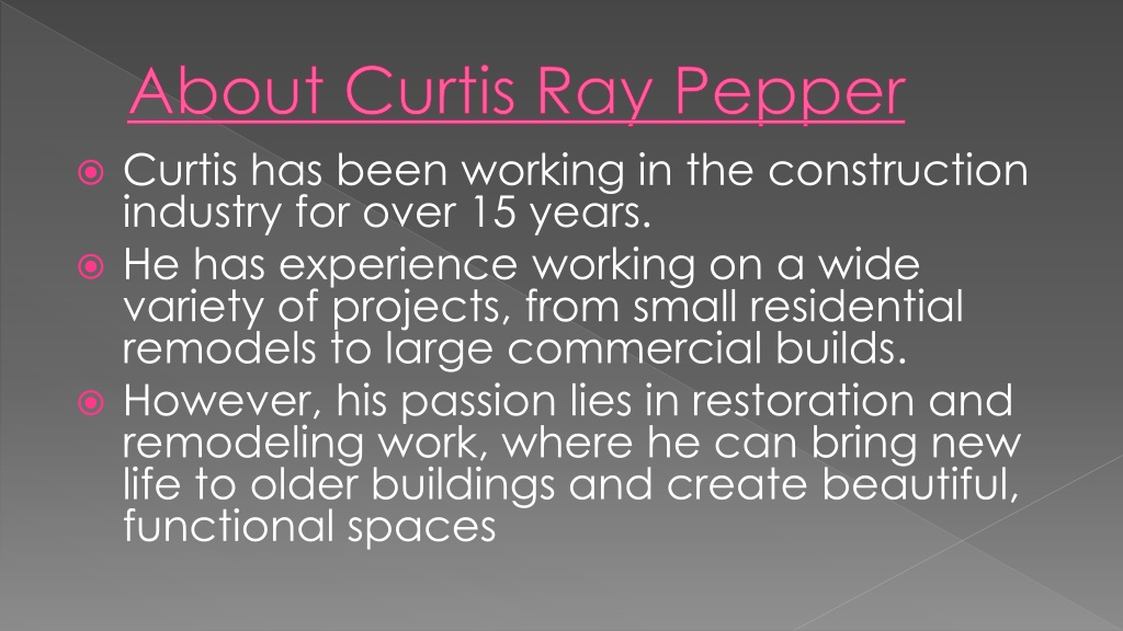 PPT - Curtis Ray Pepper: Your One-Stop-Shop for Home Restoration and ...
