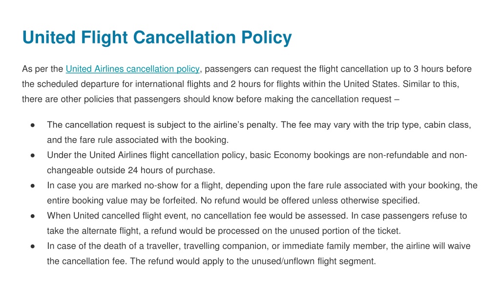 PPT - United Airlines Cancellation Policy | 61-2 8091 7439 PowerPoint ...