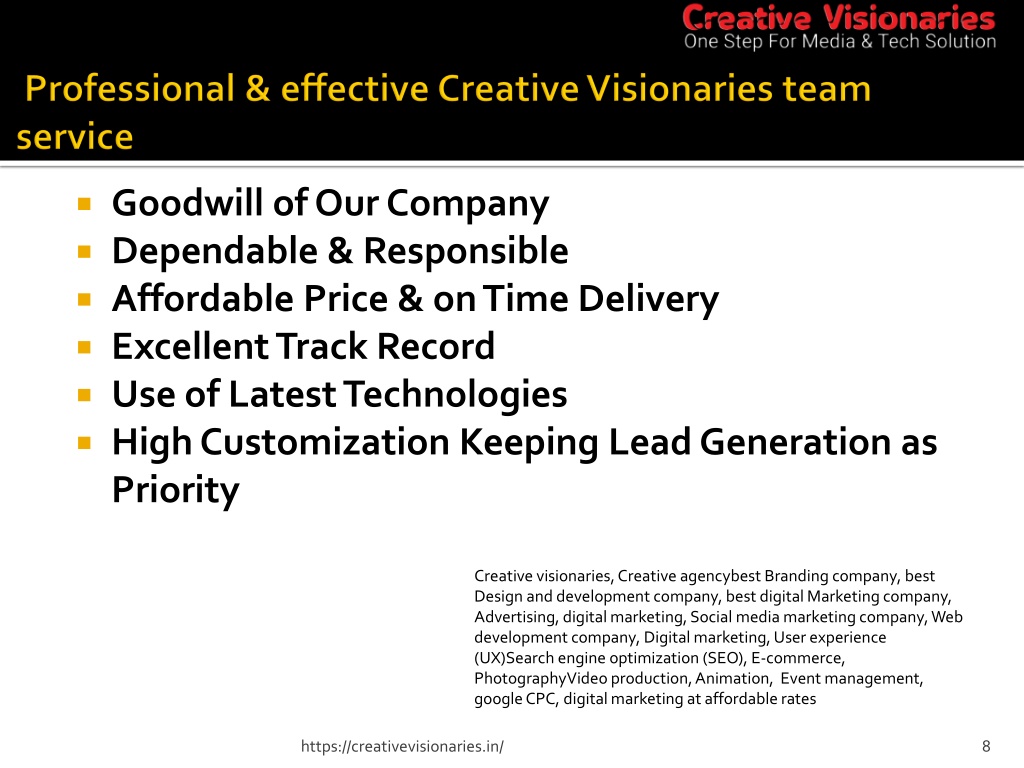 PPT - Creative Visionaries - Best Digital Marketing & Website ...