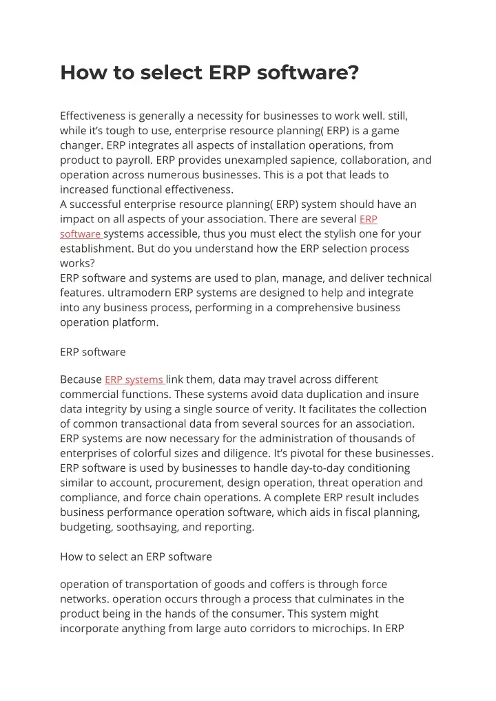 PPT - How to select ERP software PowerPoint Presentation, free download - ID:12122794