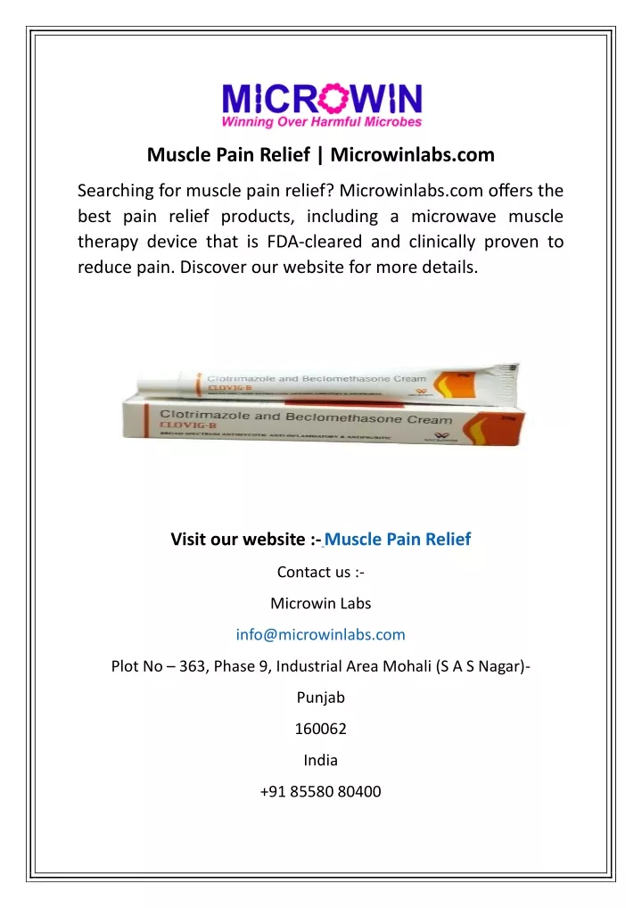 PPT - Muscle Pain Relief Microwinlabs.com PowerPoint Presentation, free ...