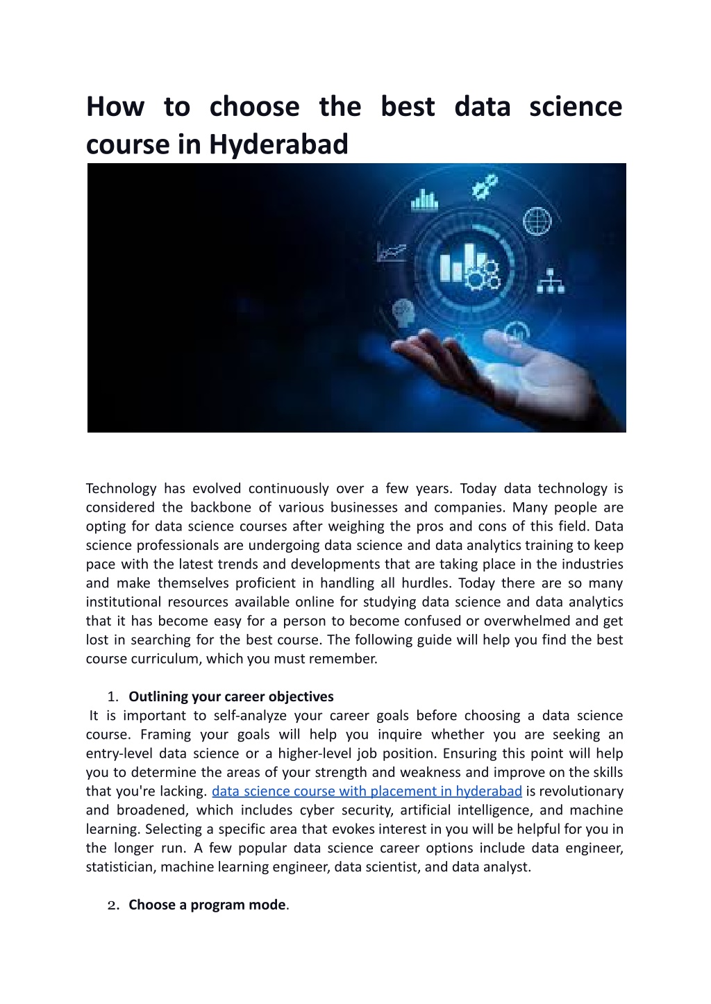 PPT - data science course with placement in hyderabad (3) PowerPoint ...