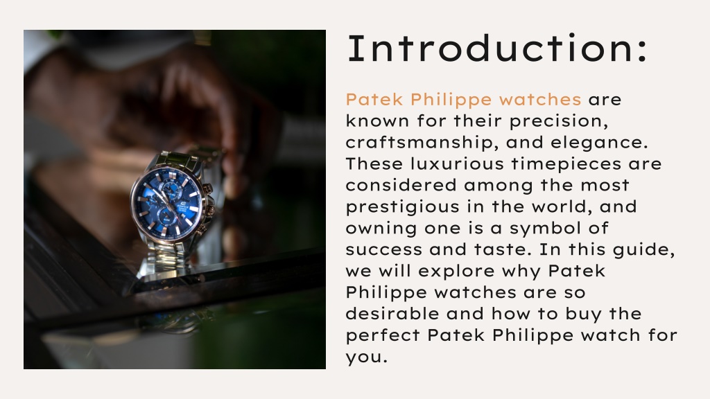 PPT - Invest in Luxury: Buy a Patek Philippe Watch from Timepiece ...