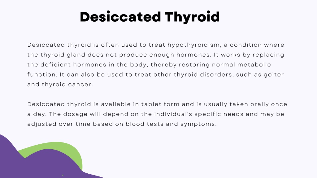 PPT - Desiccated Thyroid - AB Hormone Therapy PowerPoint Presentation ...