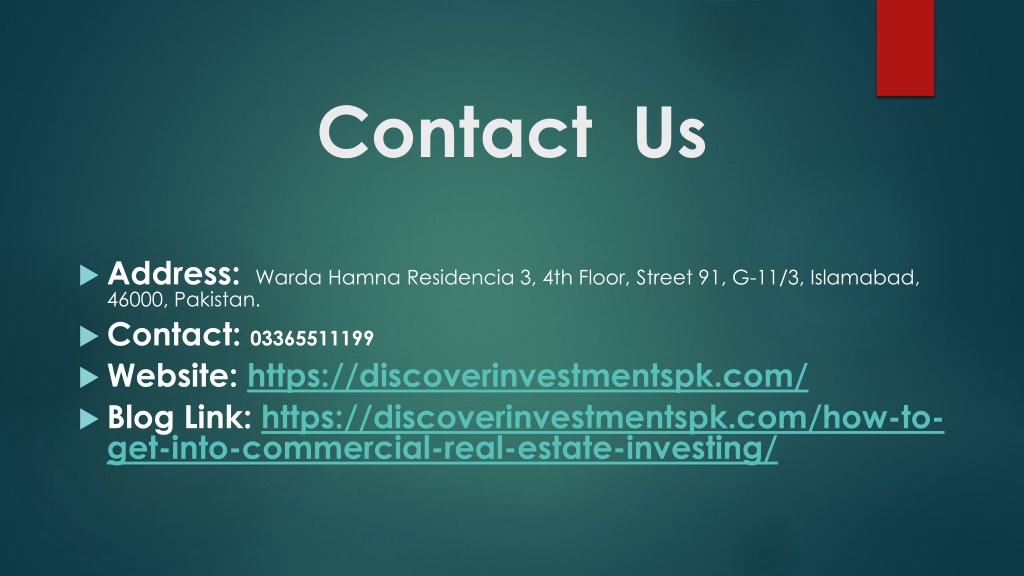 PPT - Investing in Commercial Real Estate: A Beginner's Guide ...